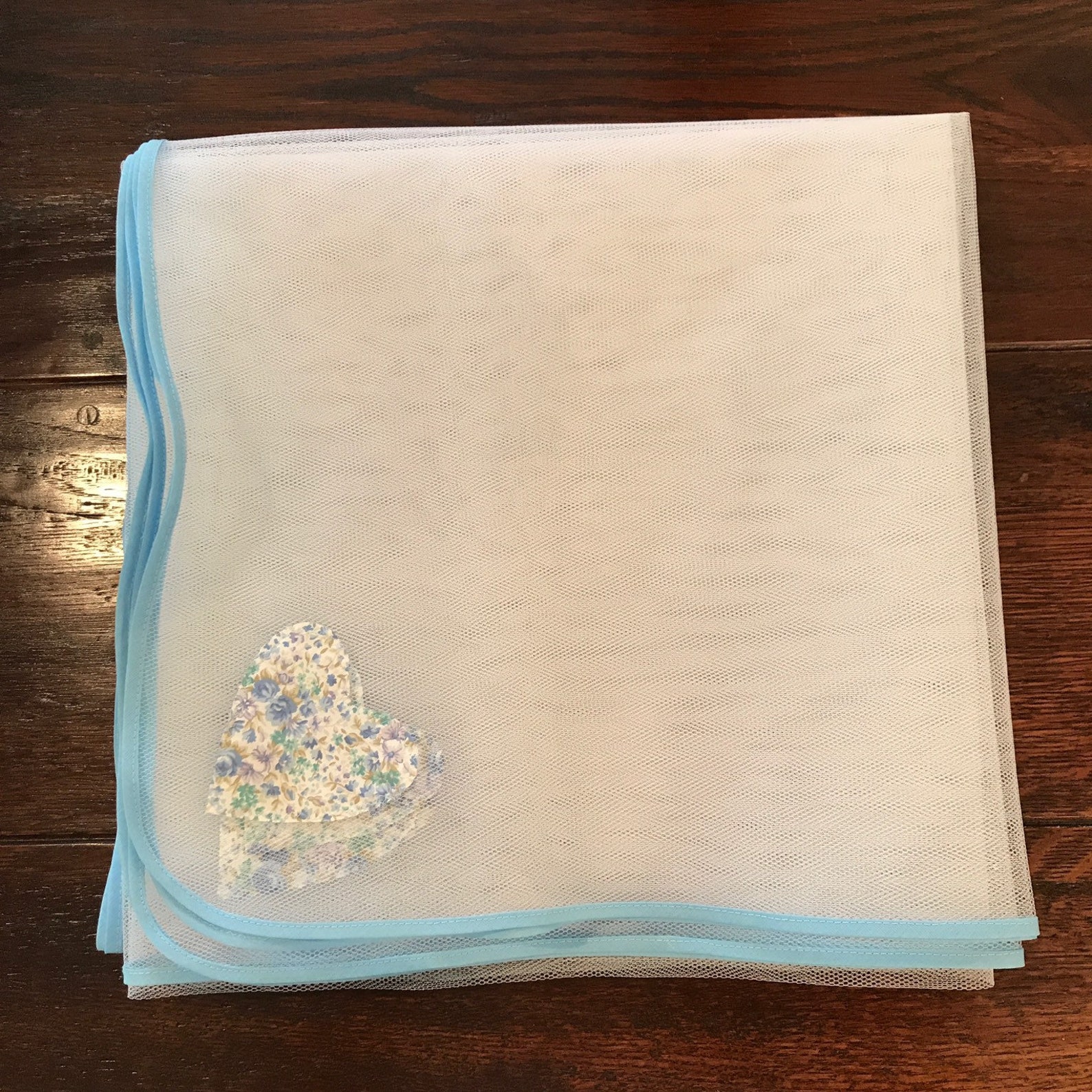 Large Net food cover insect protection light blue heart and | Etsy