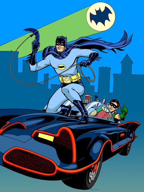Batman And Robin Batmobile Adam West