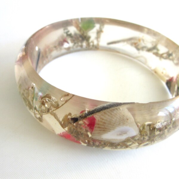 Resin Flower Bangle - Etsy