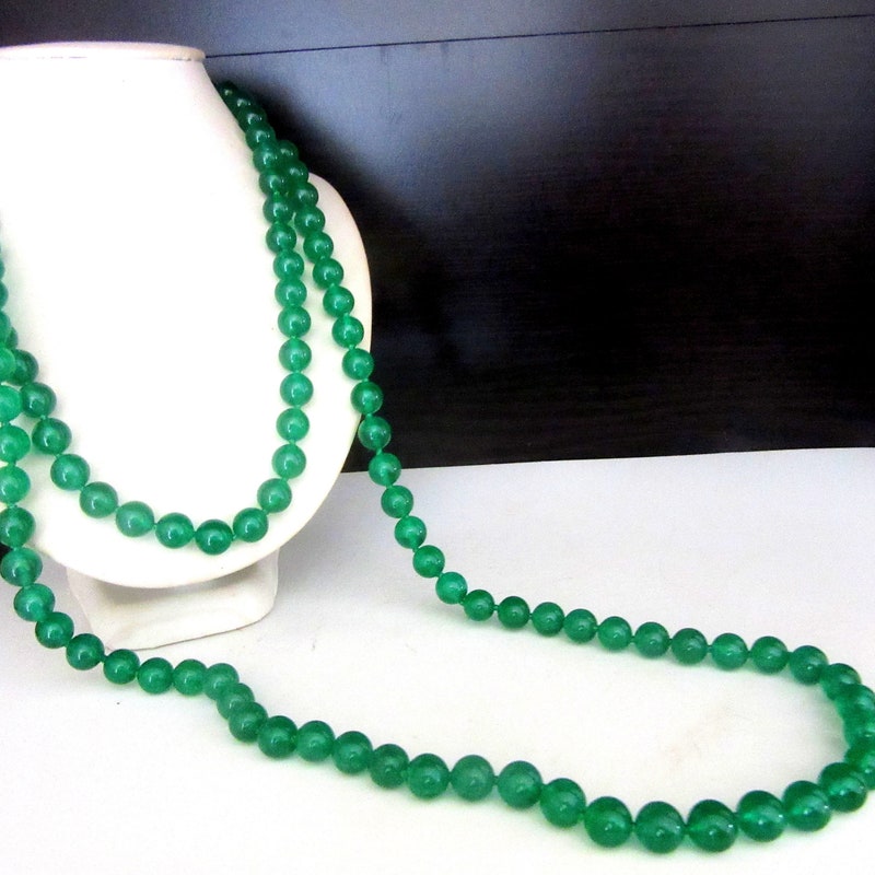 Jade Bead Necklace - Etsy