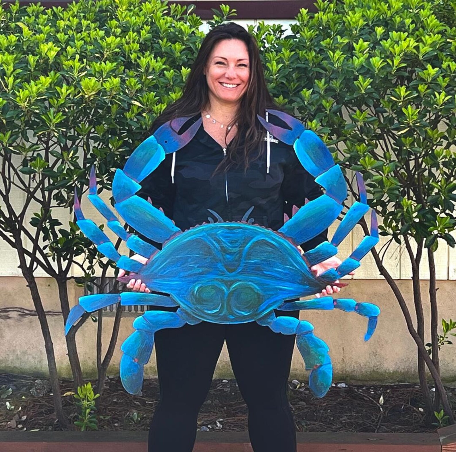 Custom Hand Painted Large Metal Crab - Etsy