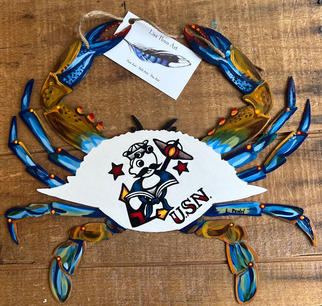 United States Navy Natty Boh Crab Wall Hanging - Etsy
