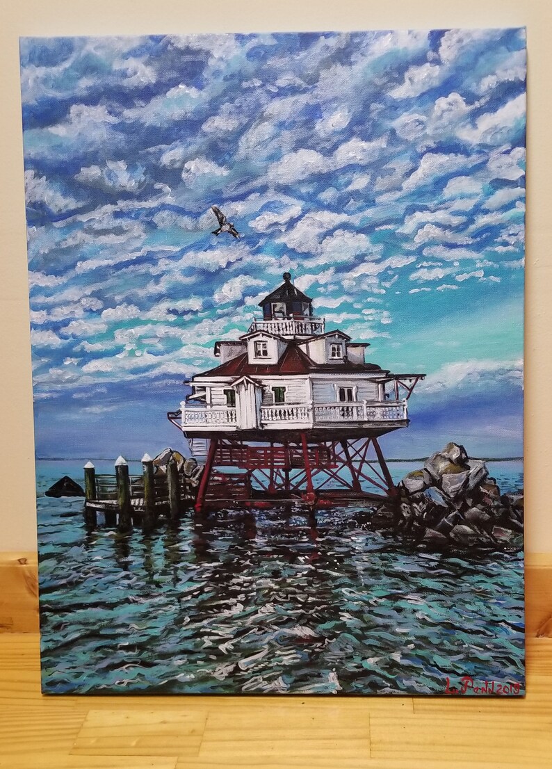 Thomas Point Shoal Lighthouse Archival Giclee Print of Original ...