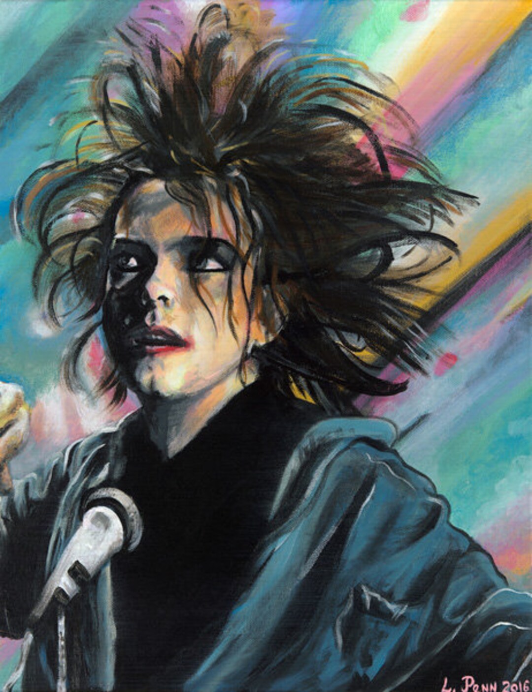 Robert Smith of the Cure Archival Print of Original Painting - Etsy