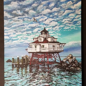 Thomas Point Shoal Lighthouse Archival Giclee Print of Original ...