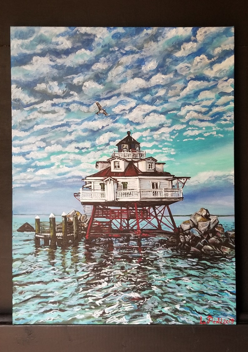 Thomas Point Shoal Lighthouse Archival Giclee Print of Original ...