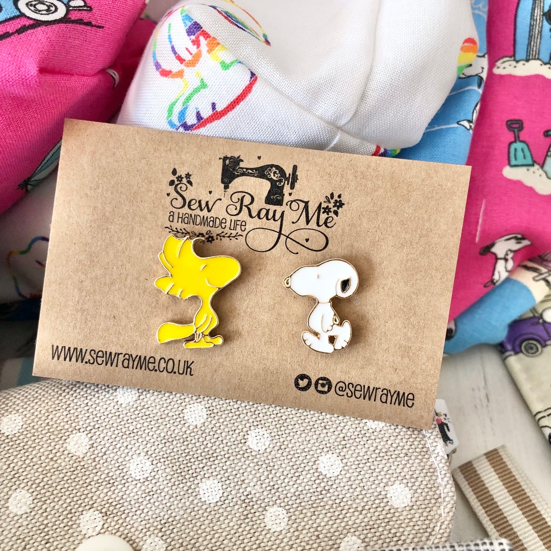 Snoopy and Woodstock Set of 2 Enamel Pin Badges - Etsy