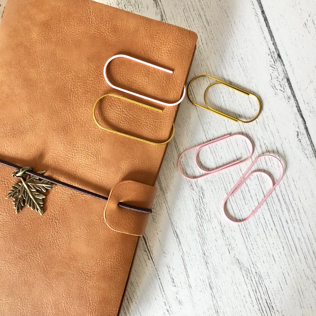 Extra Large Jumbo Paper Clips - Pink OR Gold - Set of 5 Stationery ...