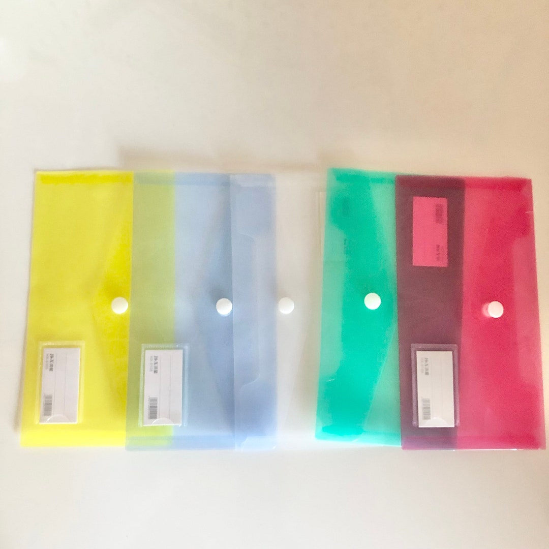 Plastic Storage Folder Wallet Envelope Choice of Colours - Etsy
