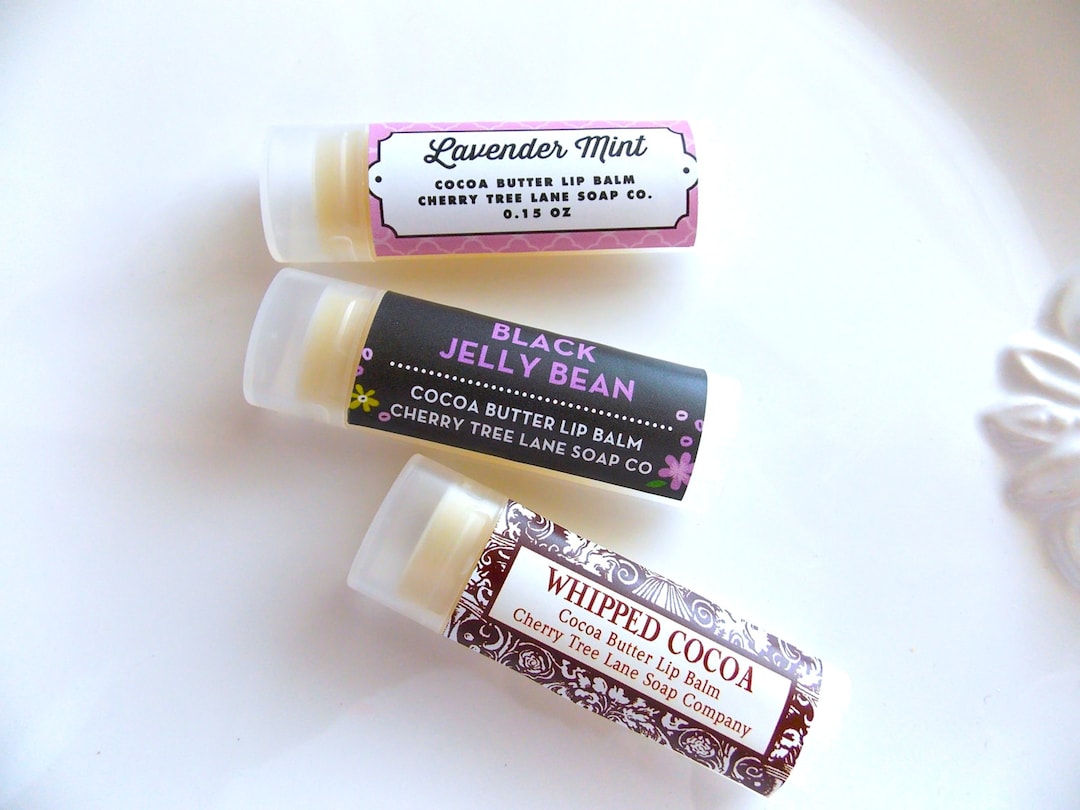 Organic Cocoa Butter Lip Balm: Handmade, All-natural, Moisturizing - Etsy