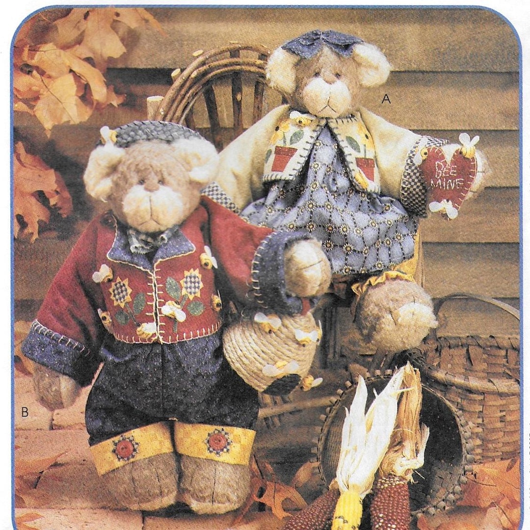 A Pattern to Create Soft Sculpture Bears With Clothes: Uncut - 14 ...