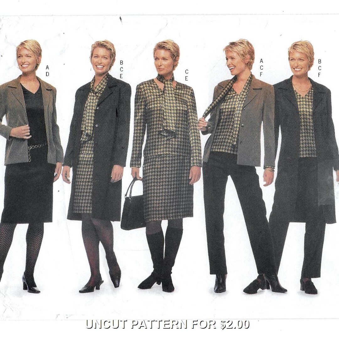 A Coordinates Sewing Pattern for Women: Jacket, Top, Dress, Skirt, Tie ...
