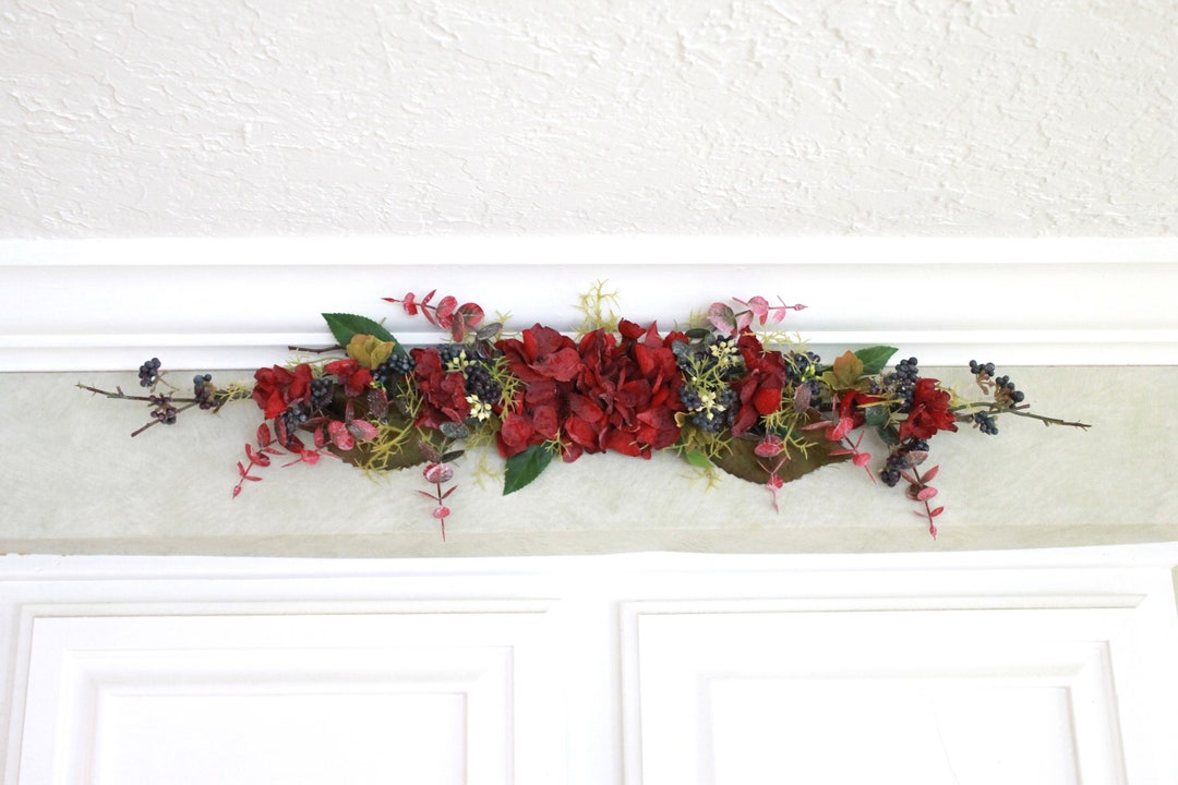 Silk Floral Festoon - Red | Blue Berries (F24-19) - Etsy
