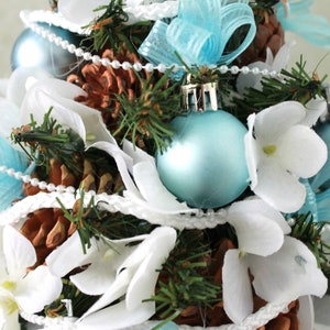Small Artificial Tabletop Christmas Tree Blue White XST22-28 - Etsy