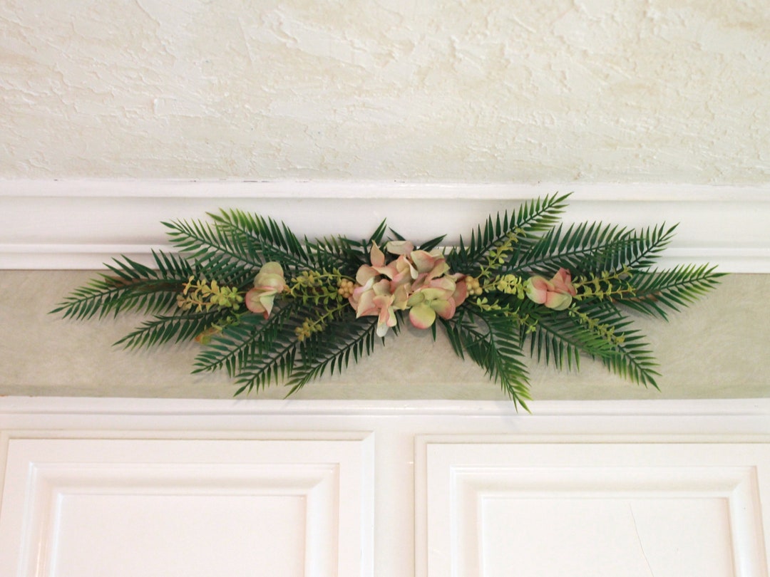 Silk Floral Festoon - Peach | Green (F23-15) - Etsy