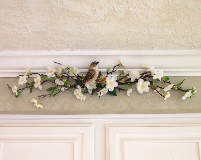 Silk Floral Festoon White Cherry Blossom Bird F23-20 - Etsy