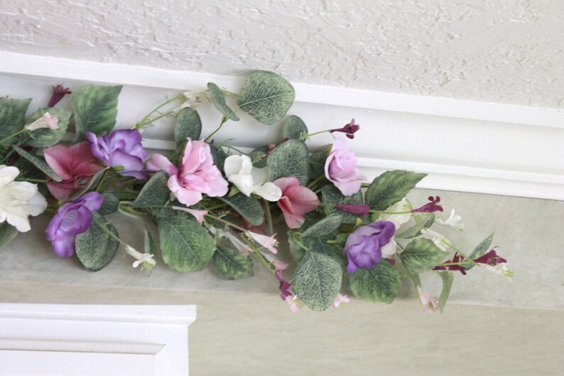 Large Silk Floral Festoon | Tablescape - Pink | Purple (F24-16) - Etsy