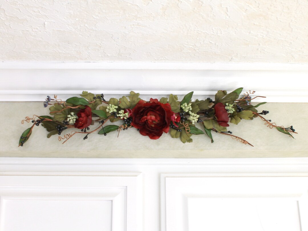 Silk Floral Festoon Burgundy F23-7 - Etsy