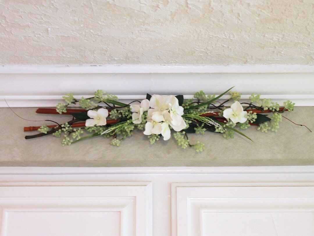 Silk Floral Festoon - White | Green (F23-17) - Etsy