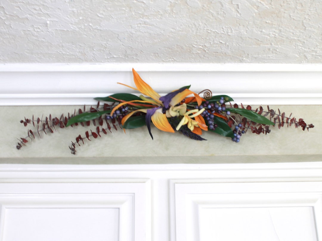 Silk Floral Festoon - Purple | Tangerine (F22-67) - Etsy