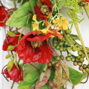 Silk Floral Swag - Red and Yellow (S19-151) - Etsy