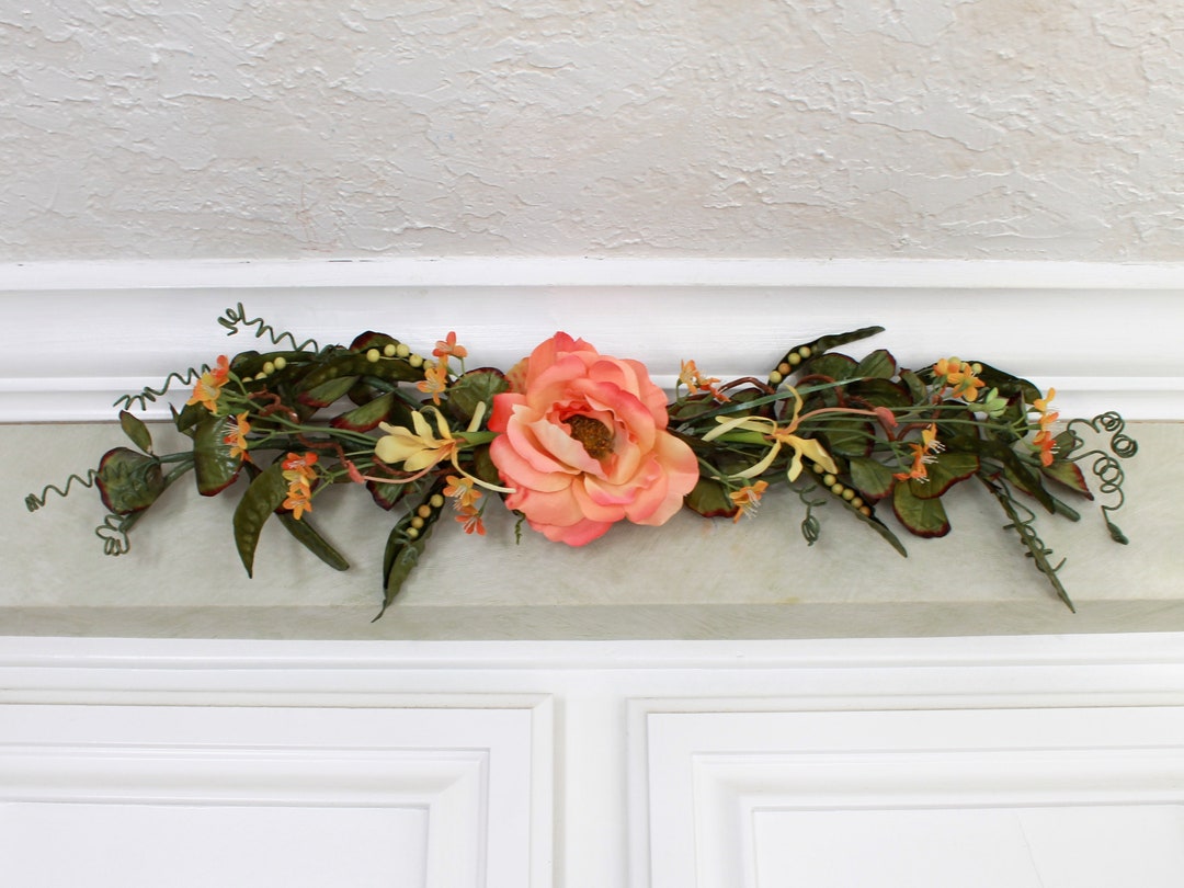 Silk Floral Festoon - Peachy Orange | Yellow (F22-12) - Etsy