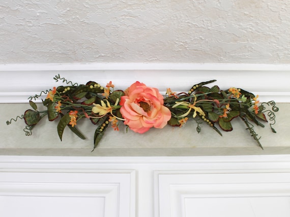 Silk Floral Festoon Peachy Orange Yellow F22-12 | Etsy