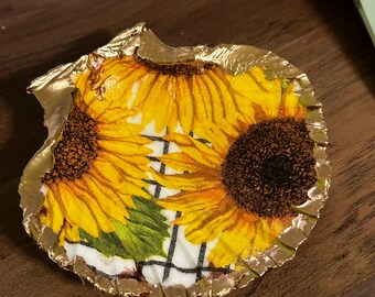 Scallop Shell Dragonfly Decopauge Ornament - Etsy