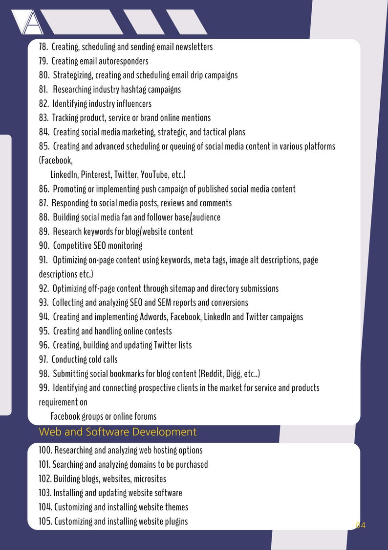 Lead Magnet Email Sequence & 100 VA Skills Canva Template Engaging ...