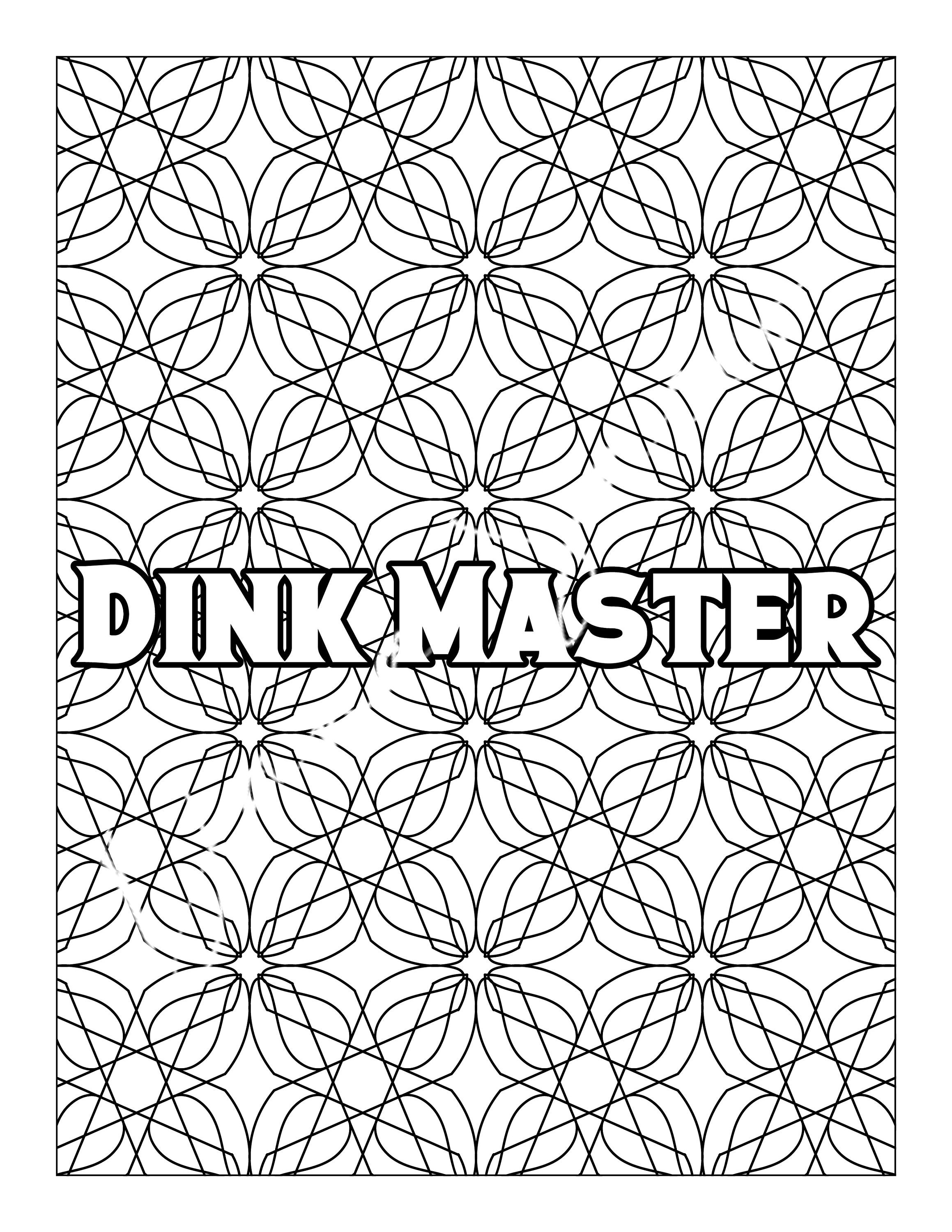 Instant Download 50 Pages Pickleball Fun Adult Coloring Pages, Digital ...