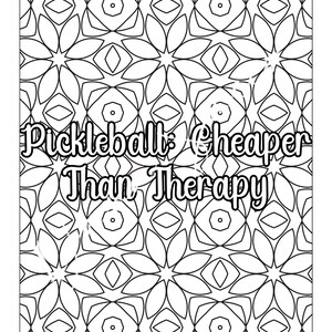 Instant Download! 50 Pages Pickleball Fun Adult Coloring Pages, Digital ...