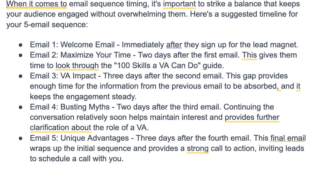 Lead Magnet Email Sequence & 100 VA Skills Canva Template Engaging ...