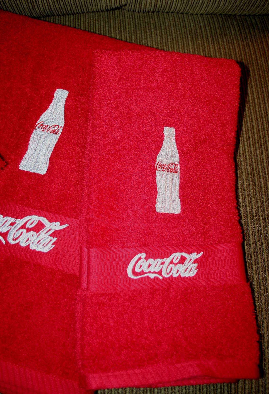 Coca Cola Inspired Bottle3pc Red Bath Set-1 Bathtowel1 - Etsy