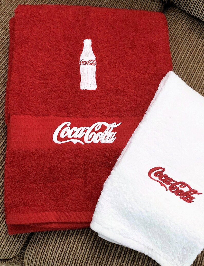 Coca Cola Inspired Bottle 2pc Bath Set-1 Red Bath Towel1 - Etsy