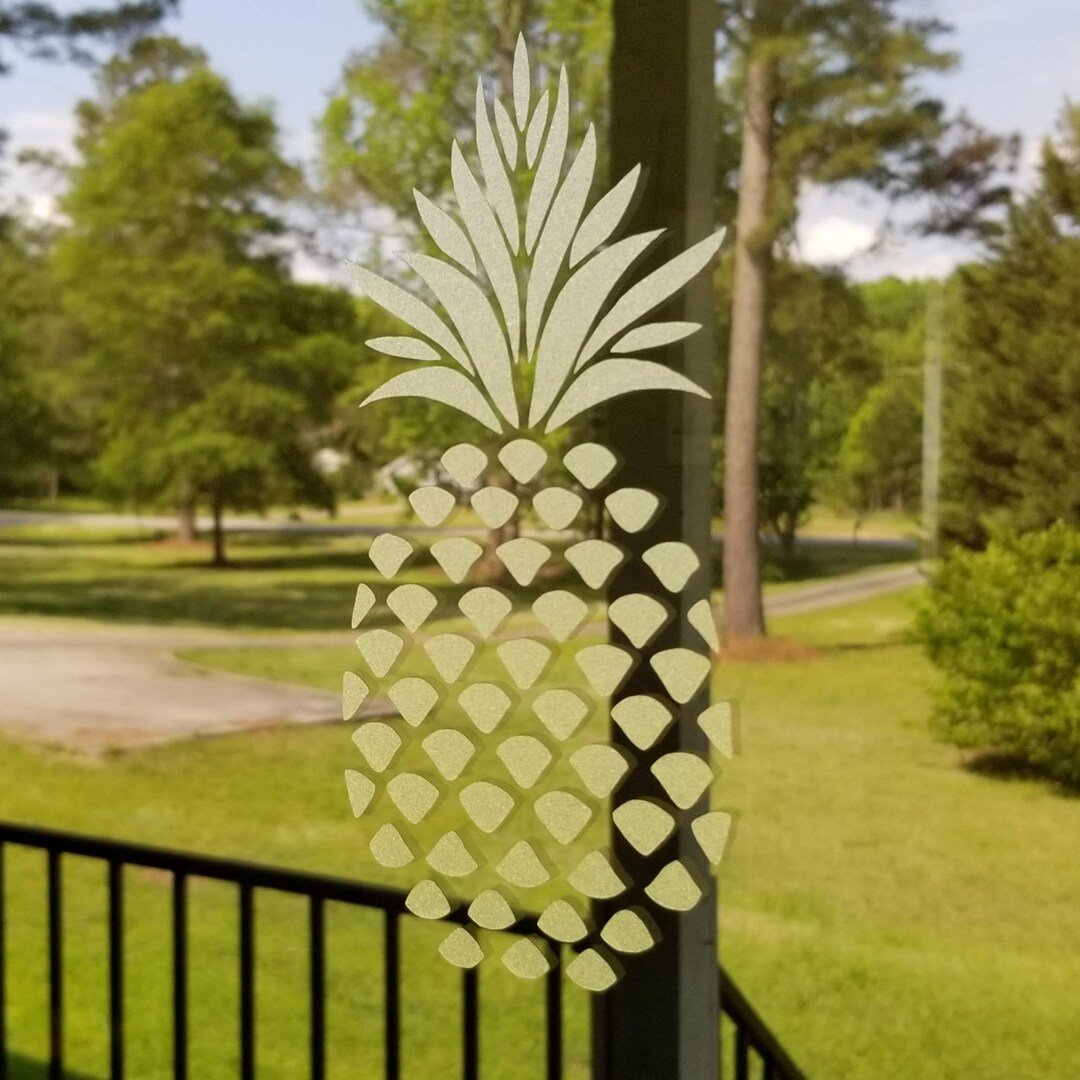 Pineapple Window Decals, Frosted Glass Vinyl, Set of 4 - Etsy