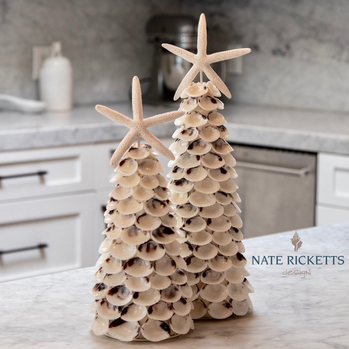 White Clam Seashell Tree With Seastar - Etsy