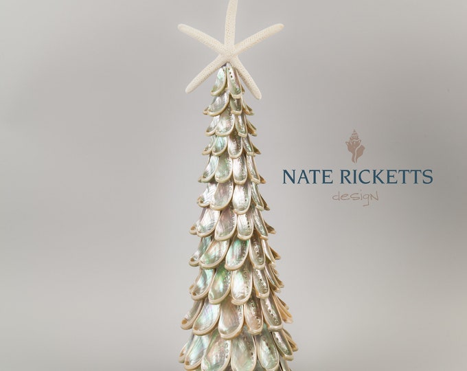 Vintage Seashell Christmas Tree, Seashell Art, Handmade Shell Tree, 10 ...