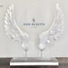 Selenite Crystal Angel Wings on Pedestals - Etsy