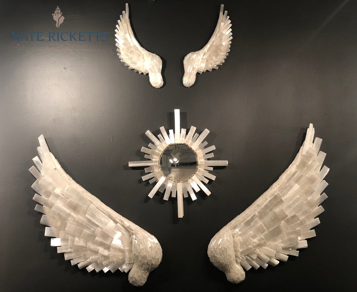 Selenite Crystal Angel Wings - Etsy