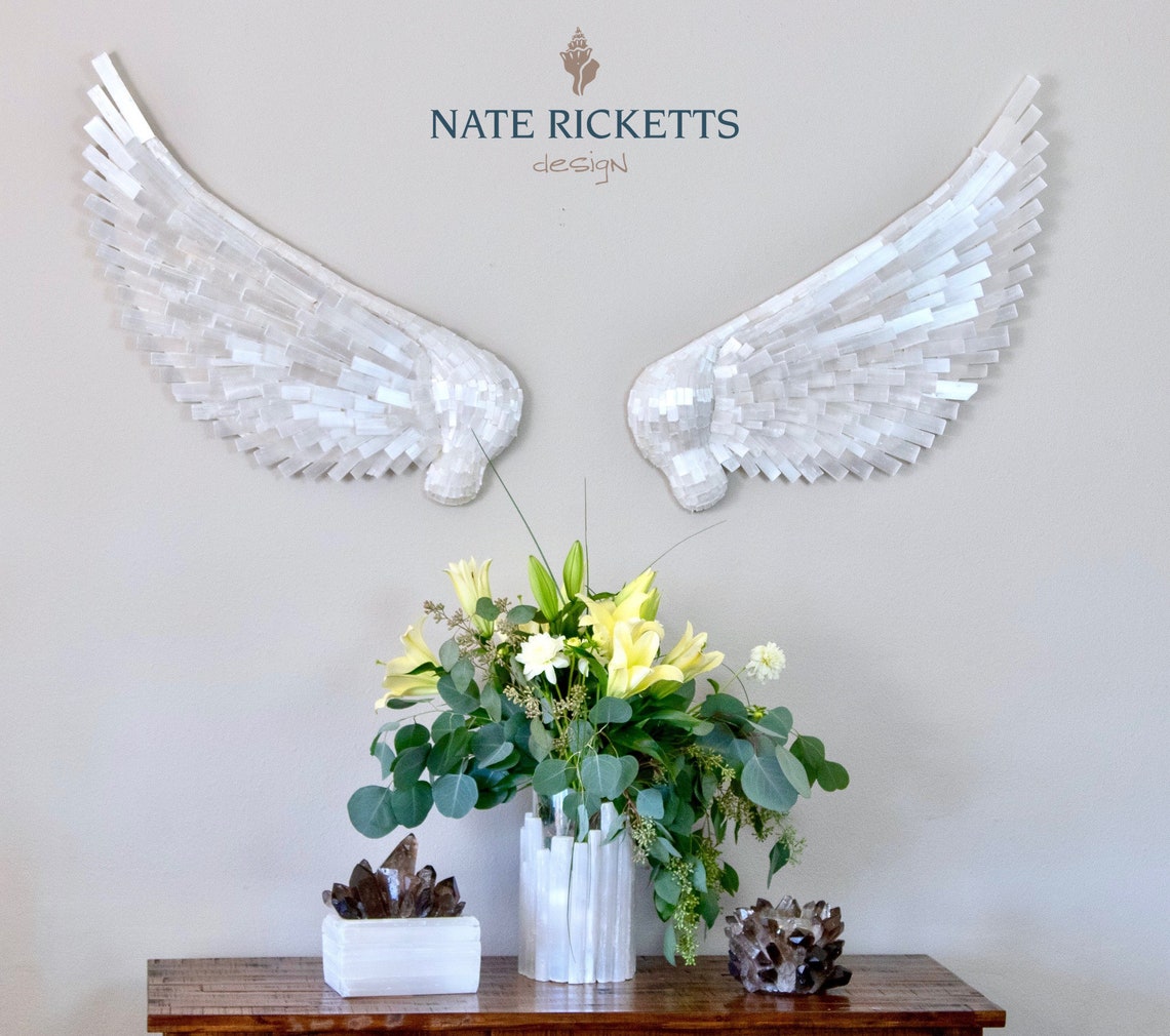 Selenite Crystal Angel Wings - Etsy
