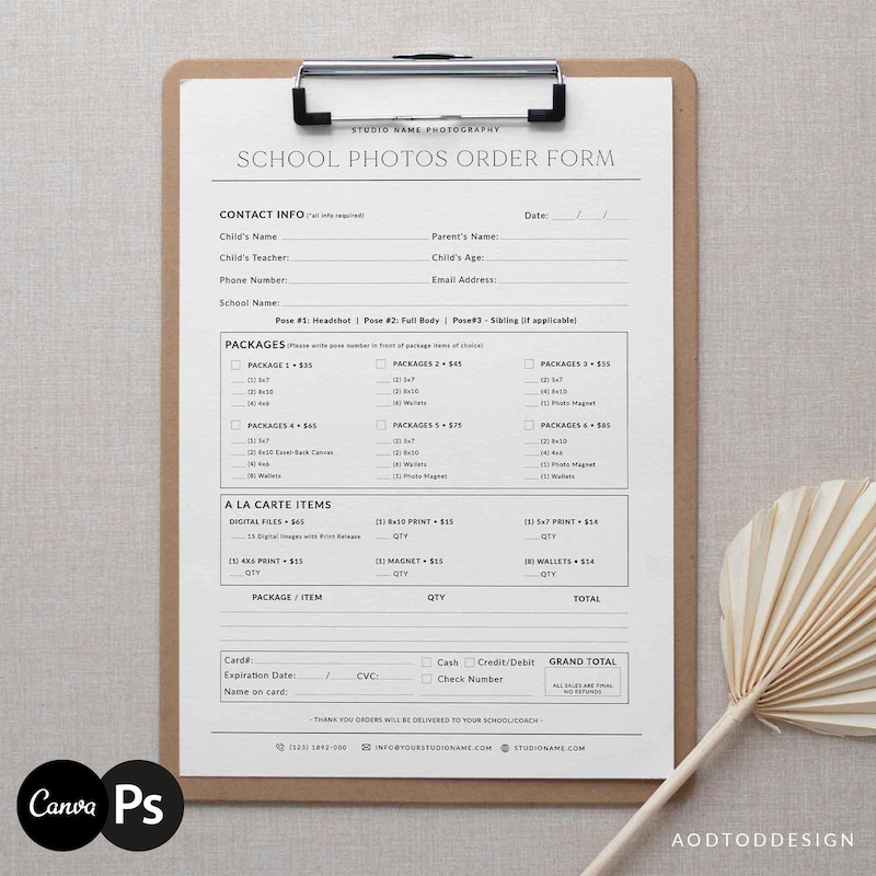 Photography Forms - Etsy