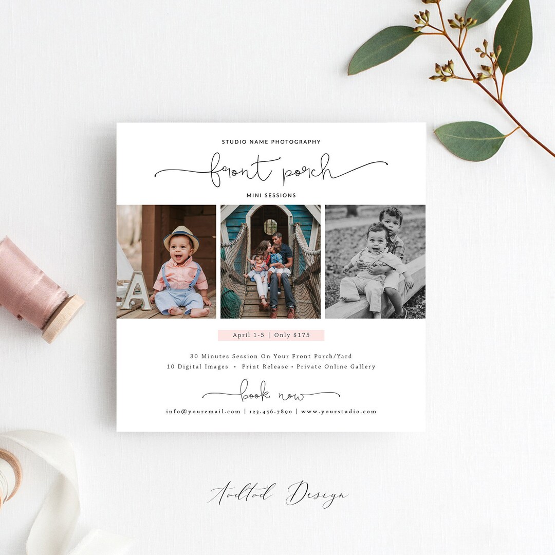 Front Yard Mini Session Template, Front Porch Minis, Session, Marketing ...
