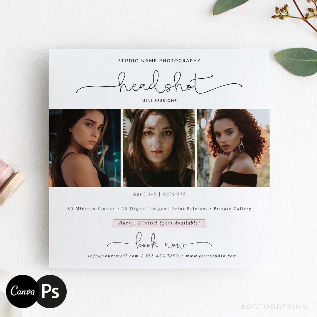 Headshot Marketing Template, Headshot Photo, Headshot Photography ...