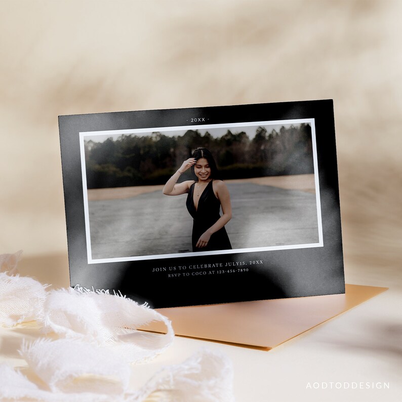 Minimalist Graduation Announcement Template Senior - Etsy