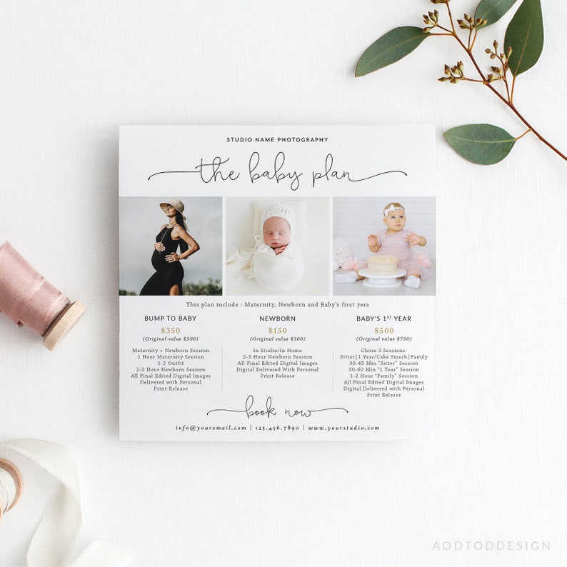 Baby Plan Photography Template Baby Watch Me Grow for - Etsy