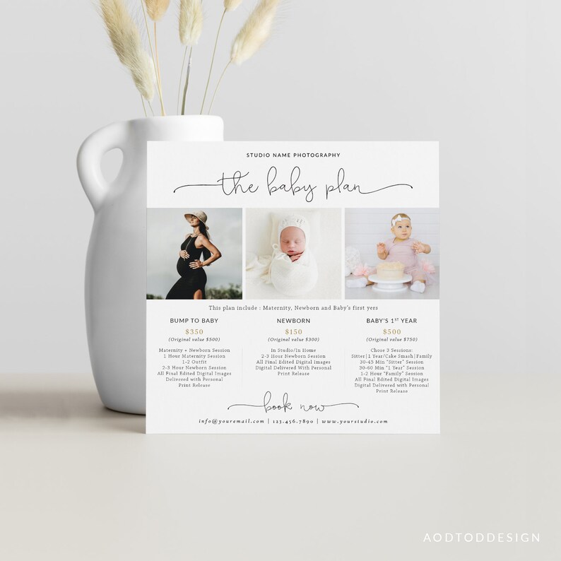 Baby Plan Photography Template Baby Watch Me Grow for - Etsy