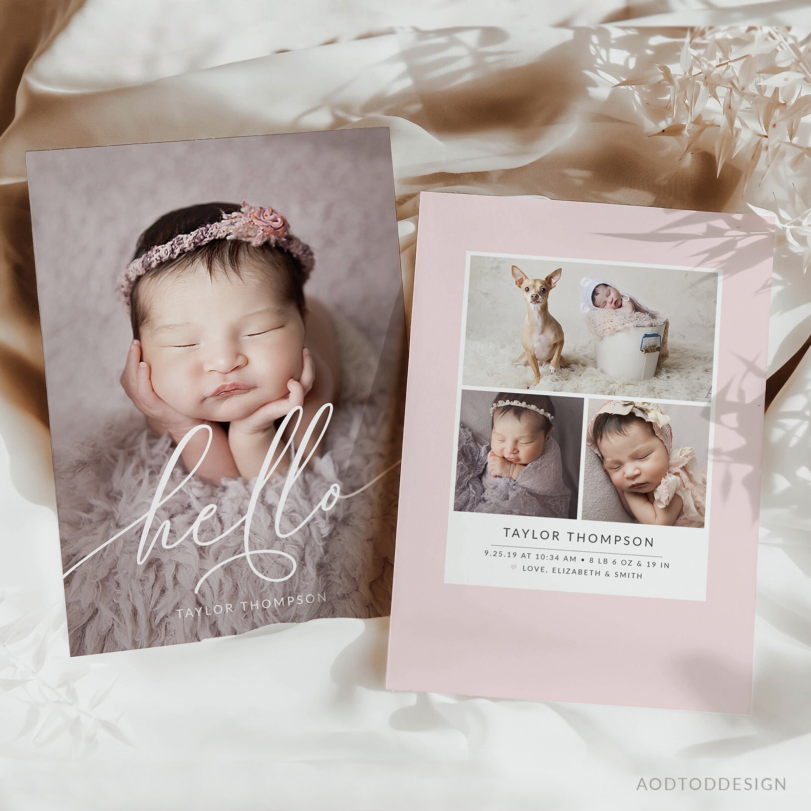 Design & Templates Stationery Editable Baby Announcement Template ...