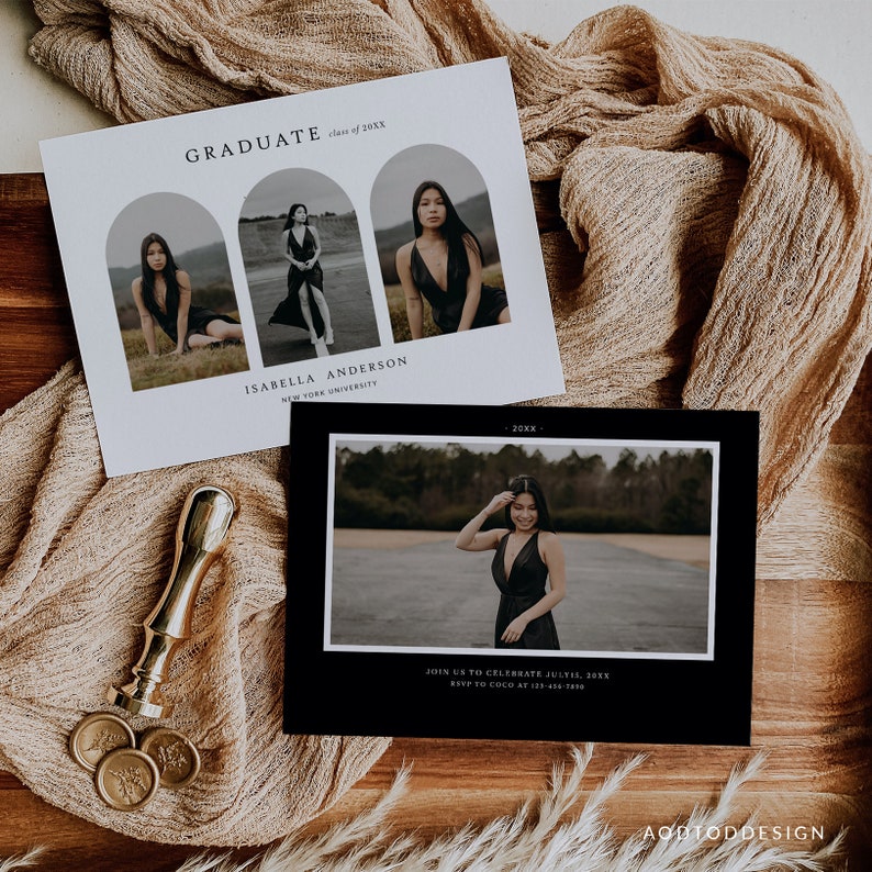 Minimalist Graduation Announcement Template Senior - Etsy