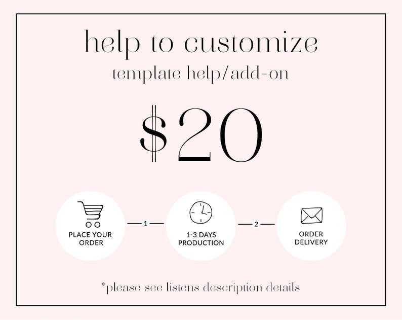 Custom Template Help to Customize Help Custom Template - Etsy