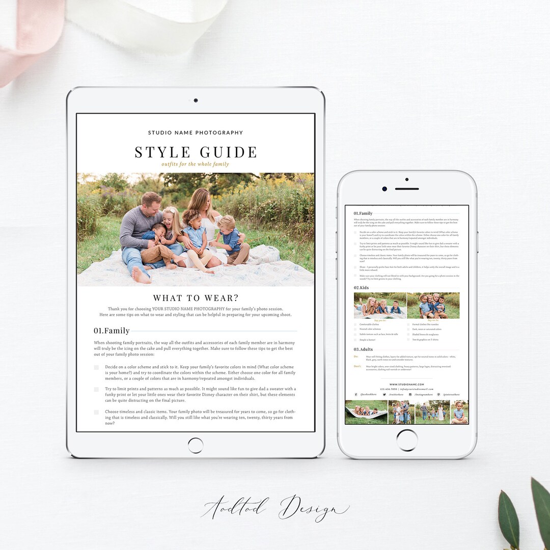 Photography Email Template Style Guide Template What to - Etsy